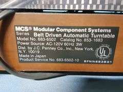 MCS 6502 Turntable - Delaware Auction Center