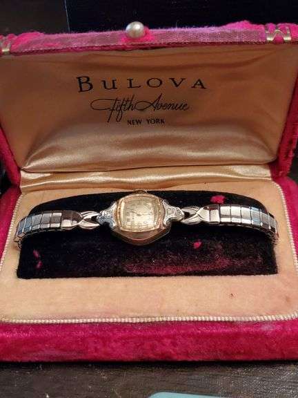 Vtg. Ladies Bulova Watch & 2 Vtg. Watch Cases & 4 Ring Boxes - Delaware ...