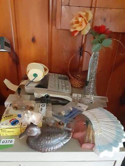 Assorted Items on Top of File Cabinet - Delaware Auction Center