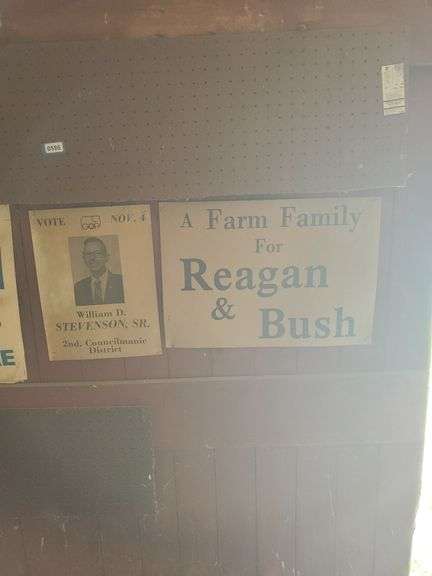 Collection of Vintage Political Signs / Posters (Buyer Must Remove ...