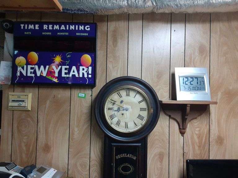Regulator Wall Clock, New Years LCD Clock & Ken-Tech LCD Clock ...