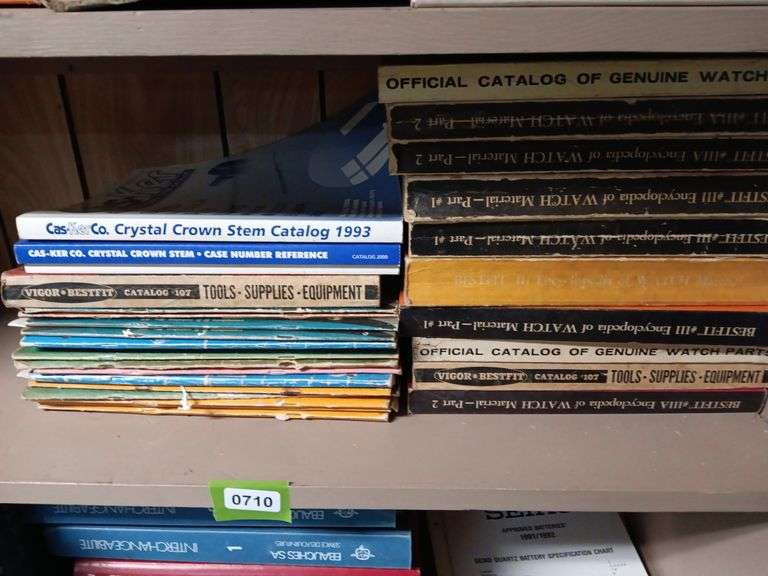 Large Assortment of Vintage Watch & Clock Repair Catalogs - Delaware ...