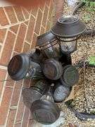 Assorted Outdoor Solar Lights & Cement Poodle - Delaware Auction Center
