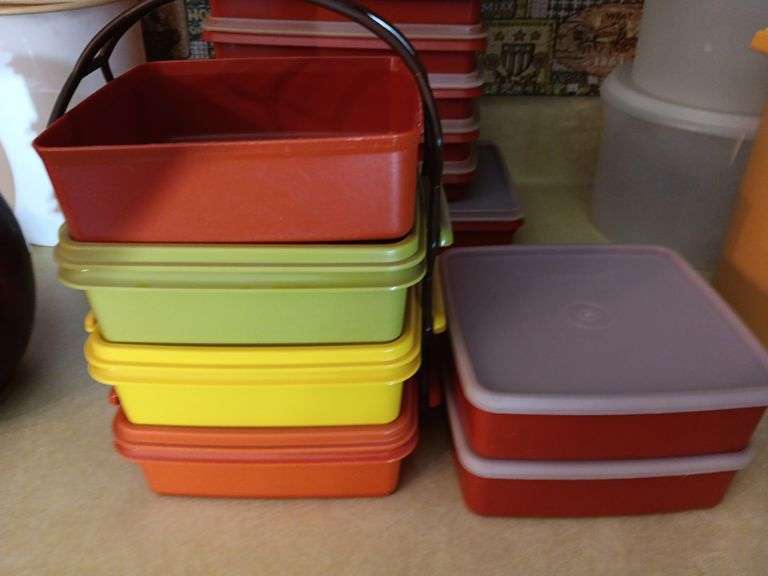(6) Vintage Tupperware Stacking Containers - Delaware Auction Center