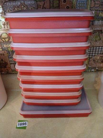 (10) Vintage Tupperware Stacking Containers - Delaware Auction Center