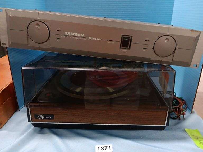 Samson Studio Amplifier & Garrand Turn Table - Delaware Auction Center