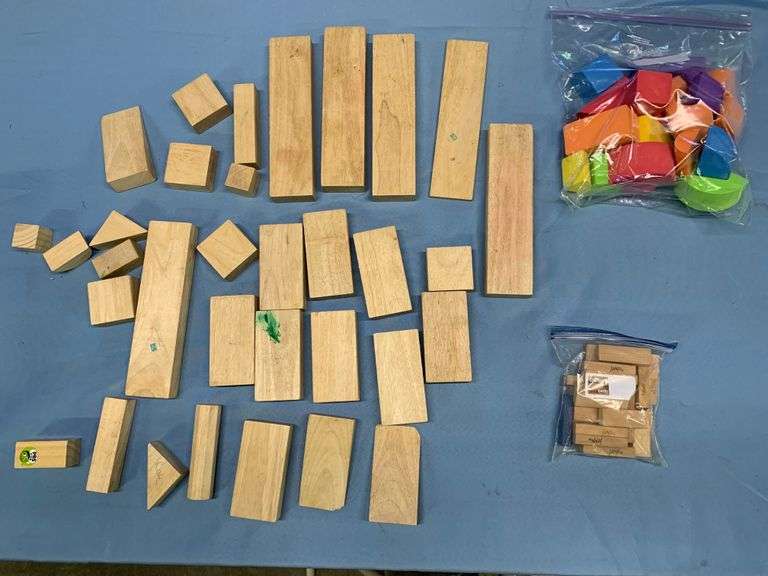 Wooden Blocks, Jenga Tiles, and Foam Blocks - Delaware Auction Center