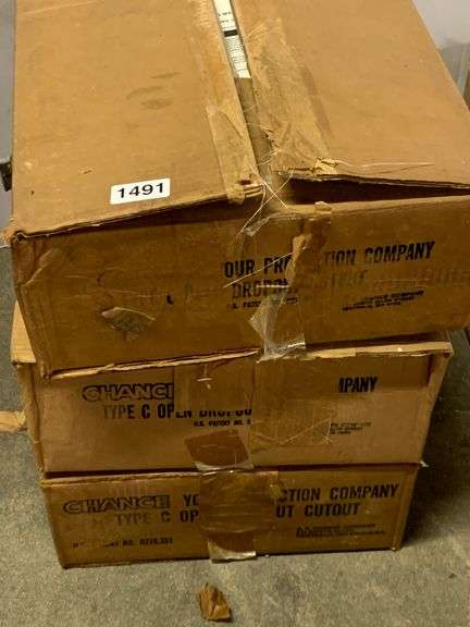 (3) A B Chance Co Type C Cutouts (Unused) - Delaware Auction Center