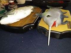 (2) Wall Mount Singing / Talking Fish - Delaware Auction Center
