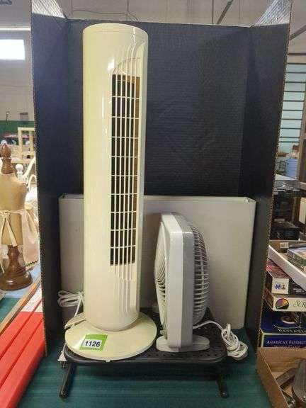 Portable Desks, Aloha Breeze Tower Fan & Small Box Fan - Delaware ...