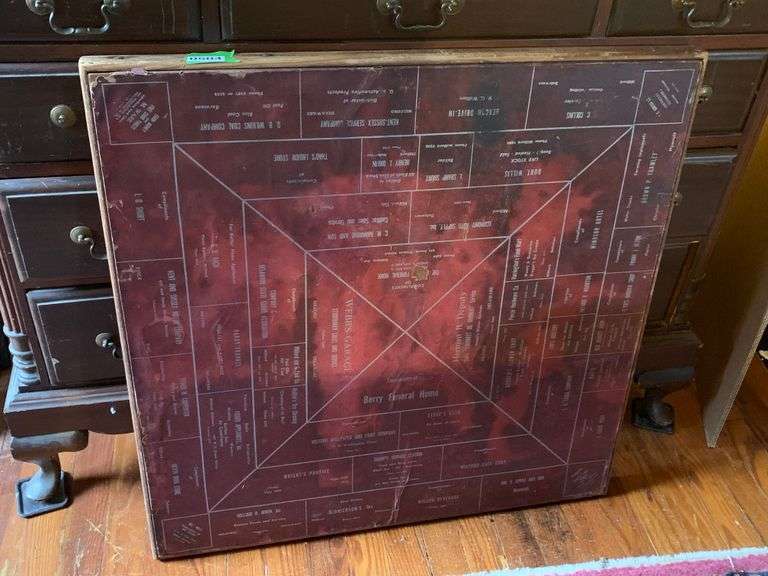 Vintage Delaware Advertising Card Table - Delaware Auction Center