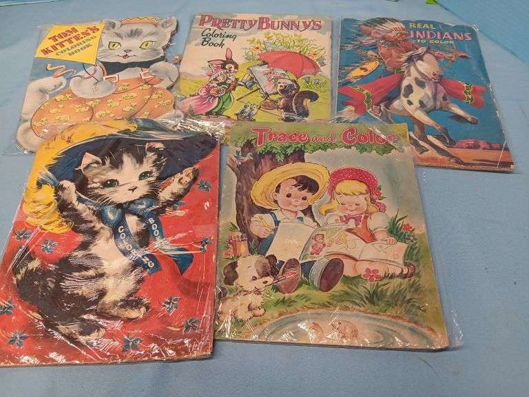 Large Scale Vintage Coloring Books - Delaware Auction Center