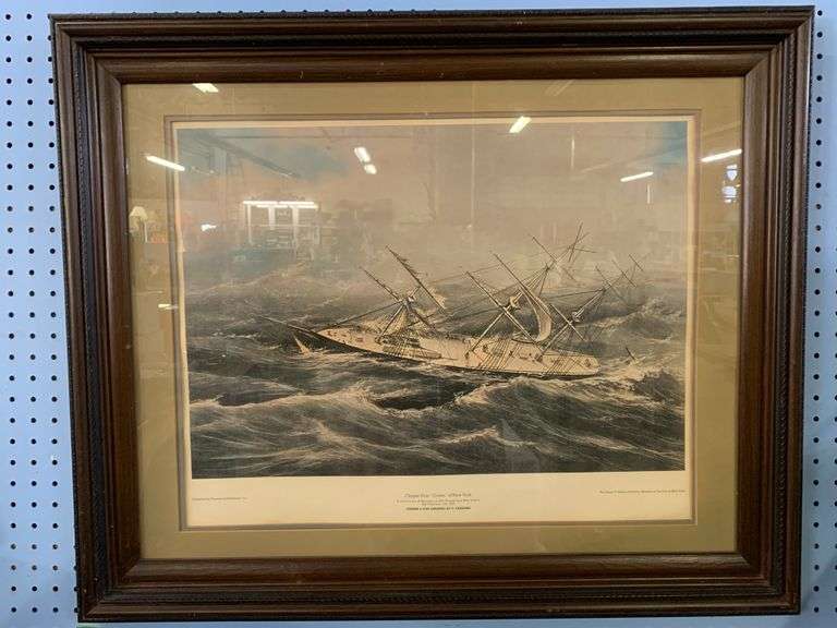 Clipper Ship "Comet" of NY Currier & Ives Framed Print - Delaware ...