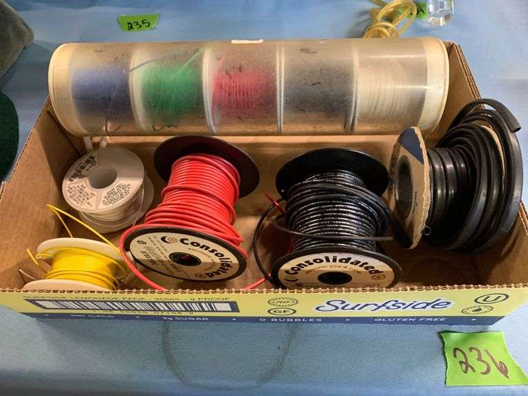 Assortment of Spools of Electrical Wire - Delaware Auction Center