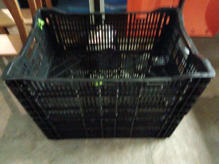(2) Rectangle Plastic Crates - Delaware Auction Center