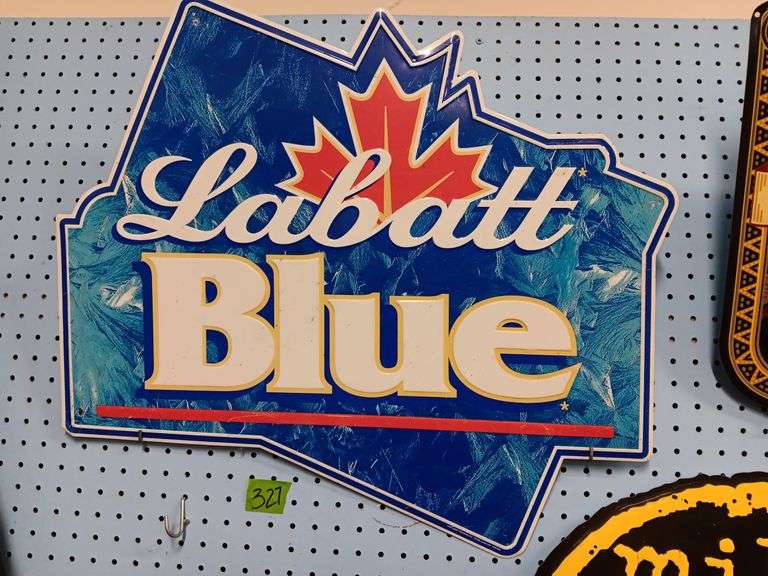 Labatt Blue Metal Sign - Delaware Auction Center