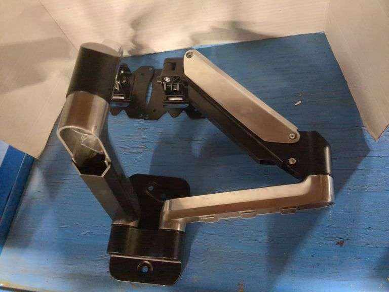 Dual Monitor Adjustable Arm Bracket - Delaware Auction Center