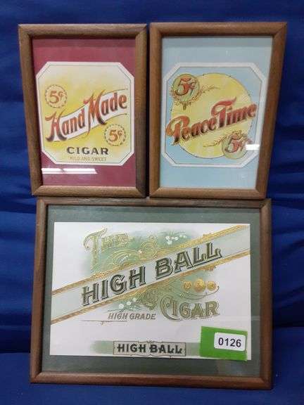 (3) Framed Cigar Box Art - Delaware Auction Center