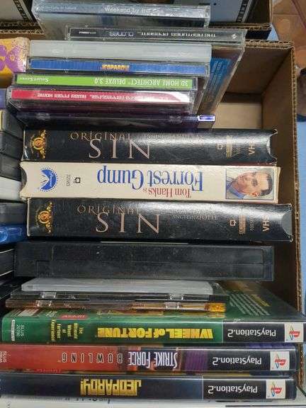 Assorted VHS Tapes, DVD's & PS2 Video Games - Delaware Auction Center