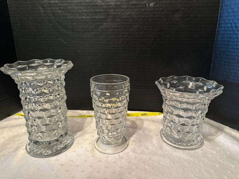 (3) Fostoria Vases - Delaware Auction Center