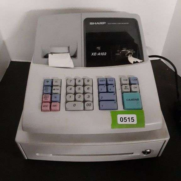 Sharp XE-A102 Cash Register with Key - Delaware Auction Center
