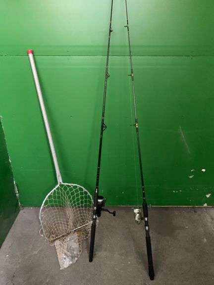 (2) Fishing Rods and Net - Delaware Auction Center
