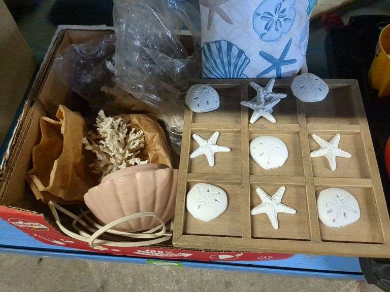 Assortment of Sea Shell Themed Decorative Items - Delaware Auction Center