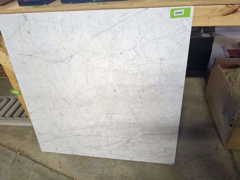 Marble Like Square Slab Approx. 36" x 36" x 1" - Delaware Auction Center