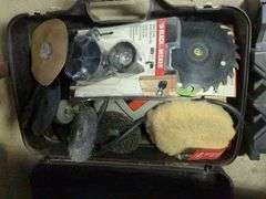 Ridgid Snake, Miter Saw Box & Assorted Grinding / Sanding Wheels ...