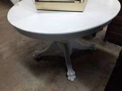 Repurposed Painted Round Table - Delaware Auction Center