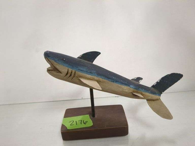 Carved Wood Shark - Delaware Auction Center