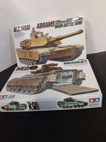 M1A1 Abrams 120mm Gun Main Battle Tank and M2 Bradley IFV Models ...
