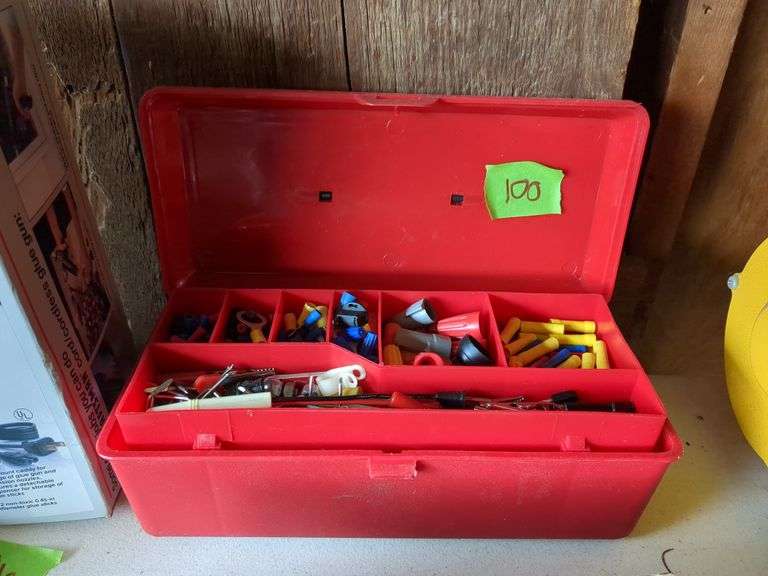 Small Tool Box w/ Assorted Electrical Supplies - Delaware Auction Center