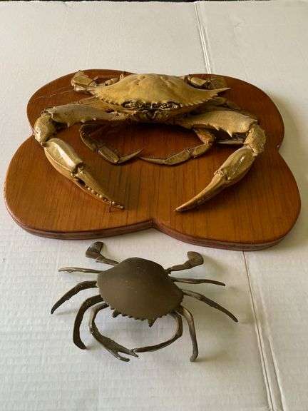 Mounted Crab and Brass Crab - Delaware Auction Center