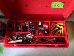 Small Tool Box w/ Assorted Electrical Supplies - Delaware Auction Center