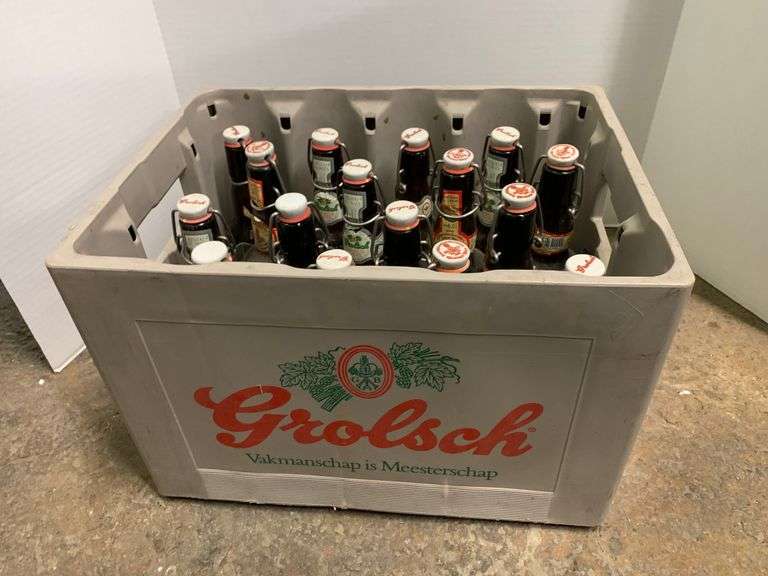 Grolsch Flip Top Beer Bottles and Case - Delaware Auction Center