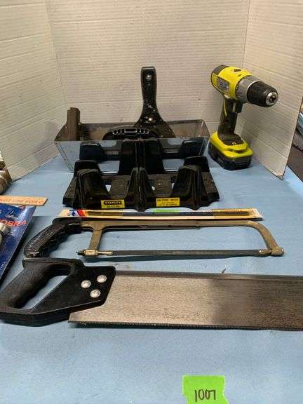 Ryobi Cordless Drill, Stanley Miter Box, and Spackling Supplies ...