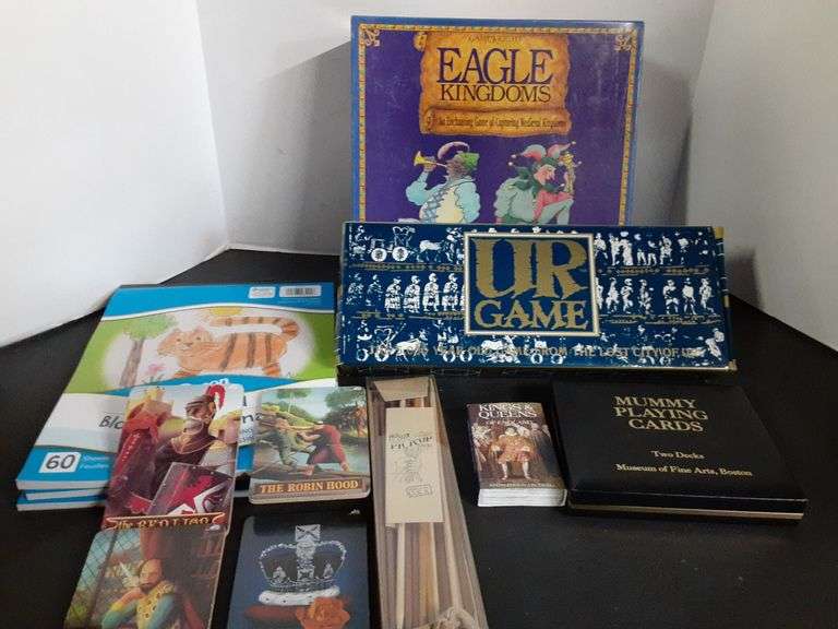 Pick Up Sticks, Mummy Playing Cards, Doodle Pads, and Board Games ...