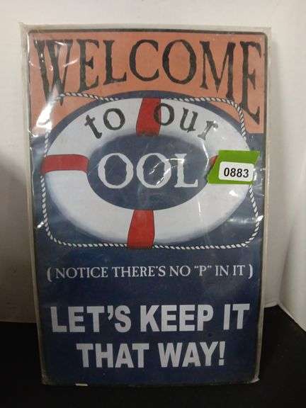 Welcome to Our OOL Metal Sign - Delaware Auction Center