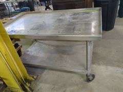 Stainless Steel Rolling Work Table - Delaware Auction Center