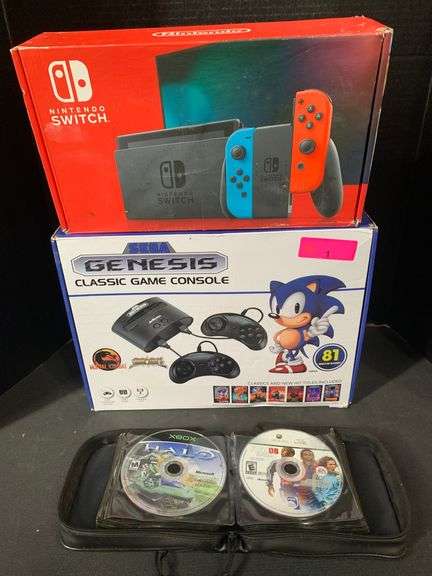Nintendo Switch & Genesis Classic (Boxes Only) and Assorted Xbox, Xbox ...