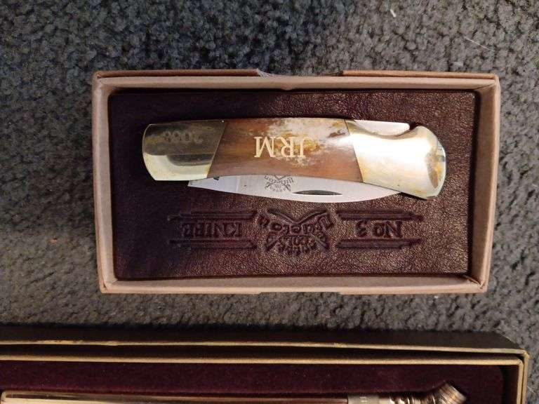 Colonel Littleton No. 3 Knife Foxfire w/ Box and Brass Tire Pressure ...