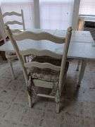 Drop Leaf Kitchen Table w/ 2 Chairs (Longaberger Cushions) - Delaware ...