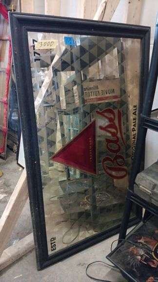 Large Bass Ale Framed Mirror - Delaware Auction Center