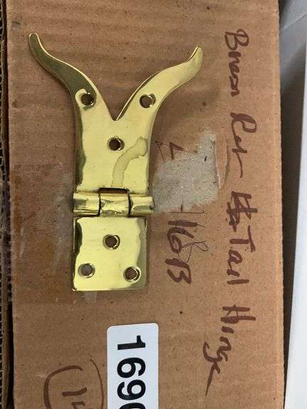 (3) Boxes Brass Rat Tail Hinges - Delaware Auction Center