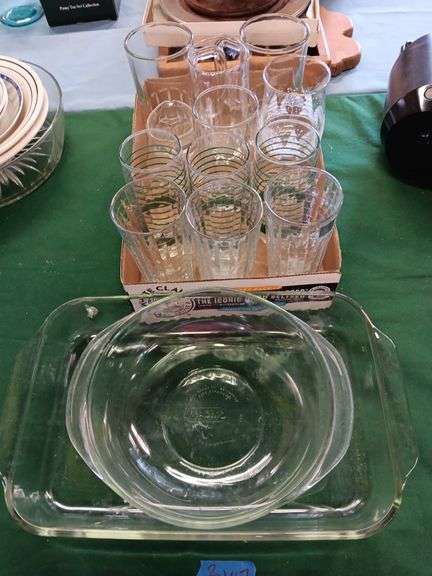Pyrex Casserole Dishes & Drinking Glasses - Delaware Auction Center