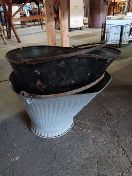 (2) Galvanized Coal/Ash Buckets - Delaware Auction Center
