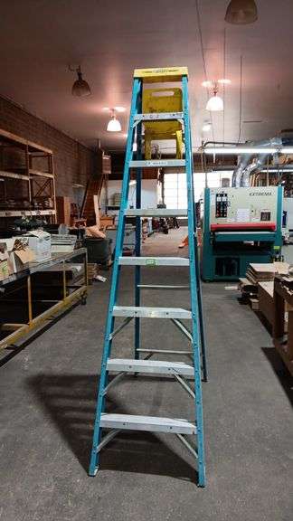 Werner 8 ft Fiberglass Step Ladder Type I - Delaware Auction Center