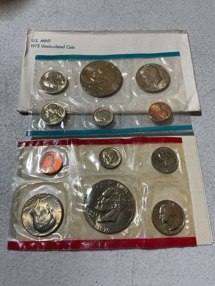 1975 US Mint Uncirculated Coin Set - DOOLEY AUCTION, LLC