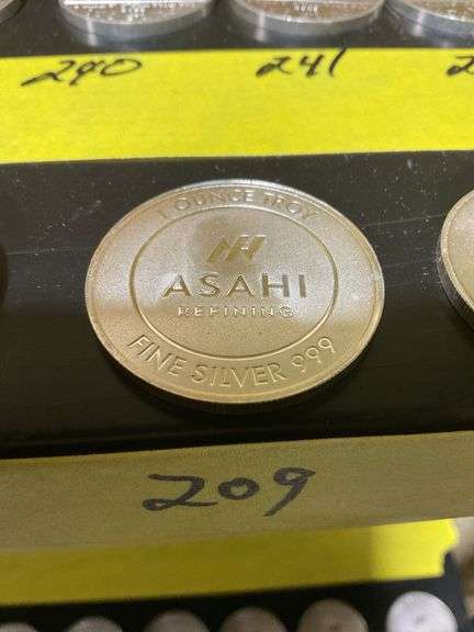 ASAHI Silver Round, 1 Oz Silver - DOOLEY AUCTION, LLC